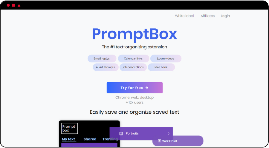 PromptBox - Best AI Tool for Organise, edit, and save your AI prompts ...