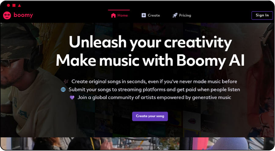 Boomy - Best AI Tool for Make instant music and share it with the ...