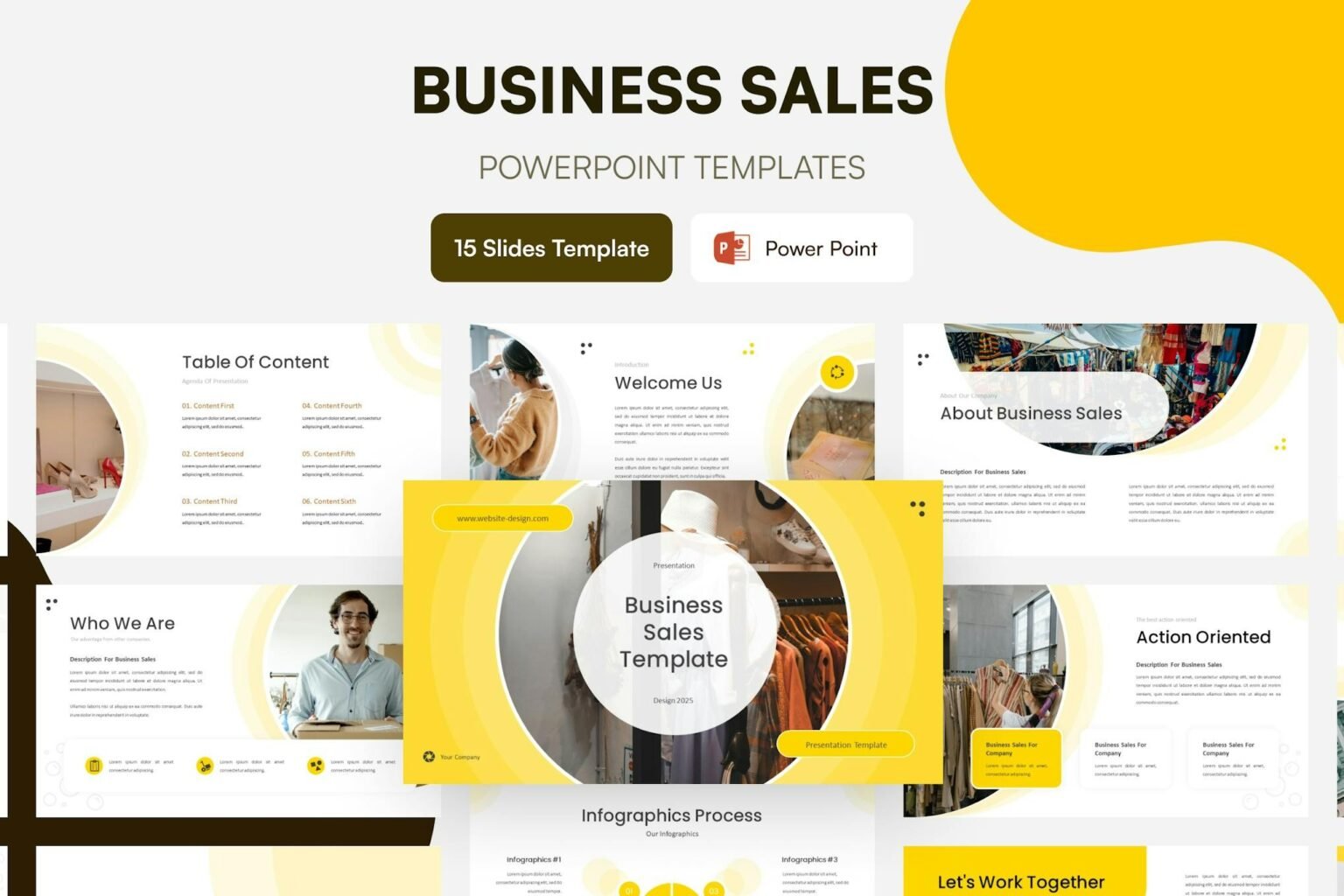 Sales Report Dashboard - Powerpoint - Fundaa