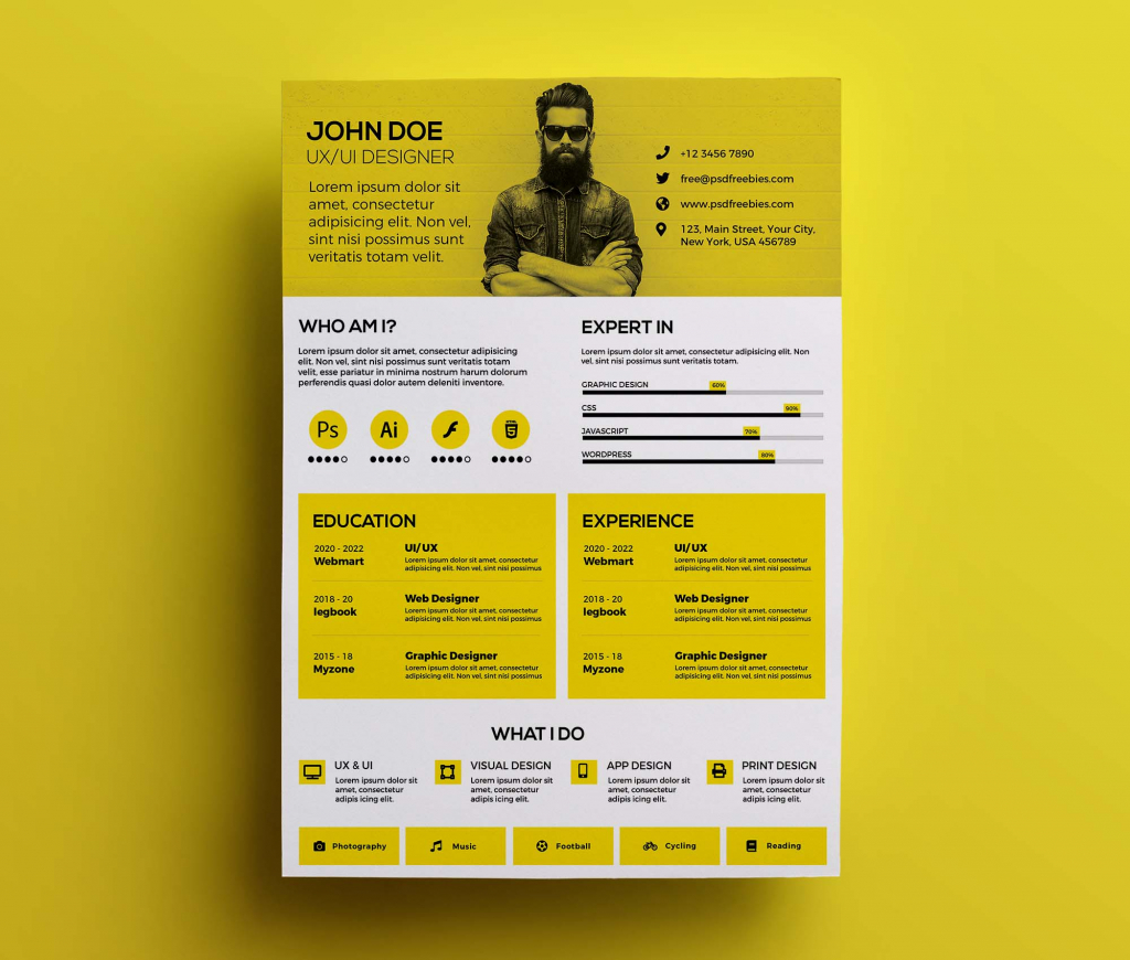 Free Modern Resume Design Template (PSD) - Best AI Tool for For ...