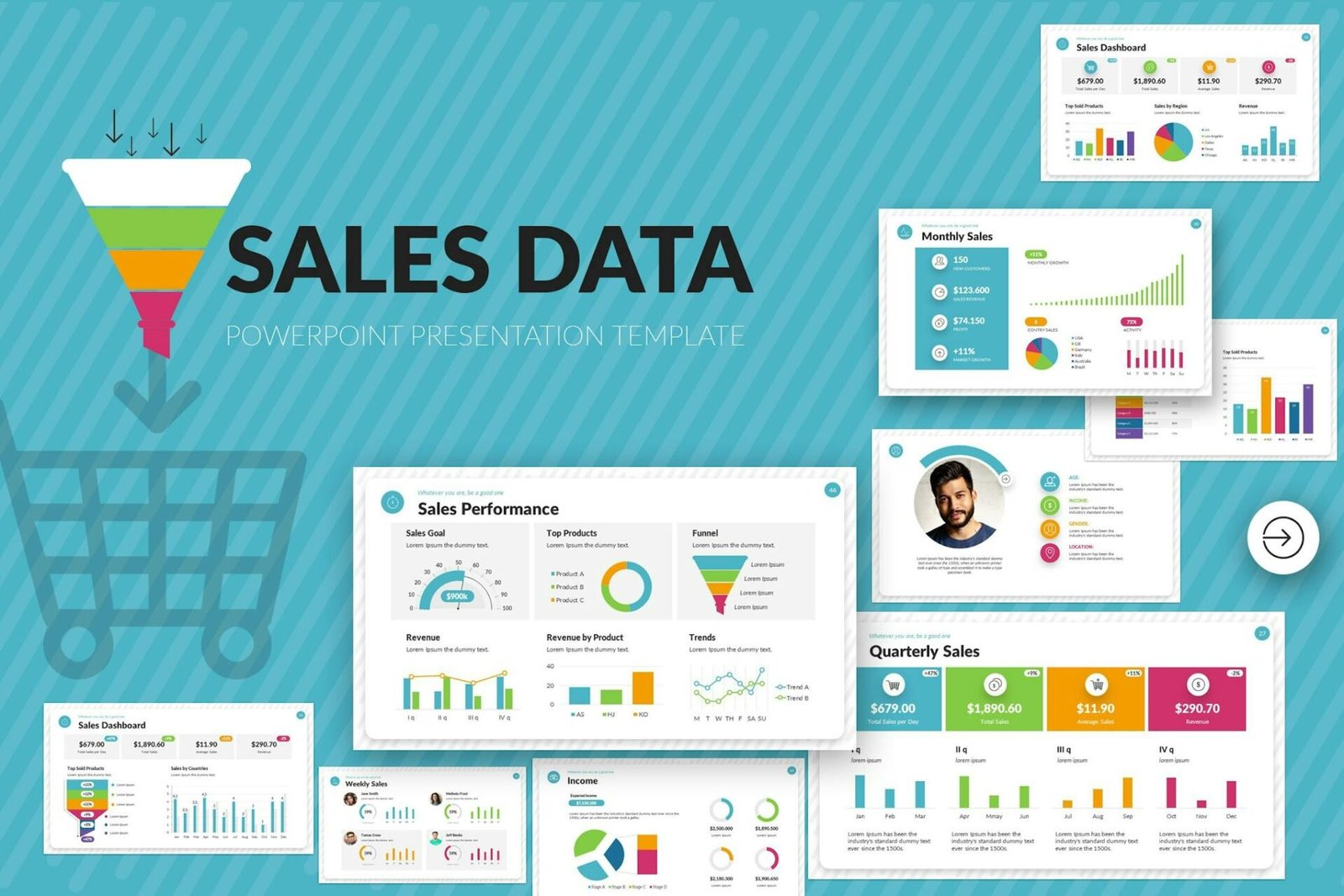 Sales Strategy Infographic Powerpoint Template - Fundaa