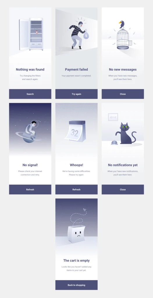 Empty States Illustrations for Sketch - Best AI Tool for For Designers ...